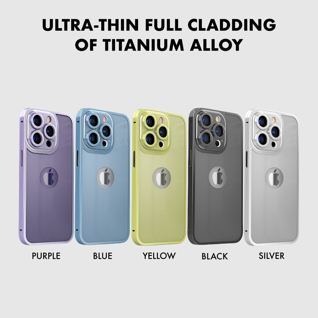 iPhone 14 360 Degree Cover - Titanium Alloy Ultra Thin Metal Case with