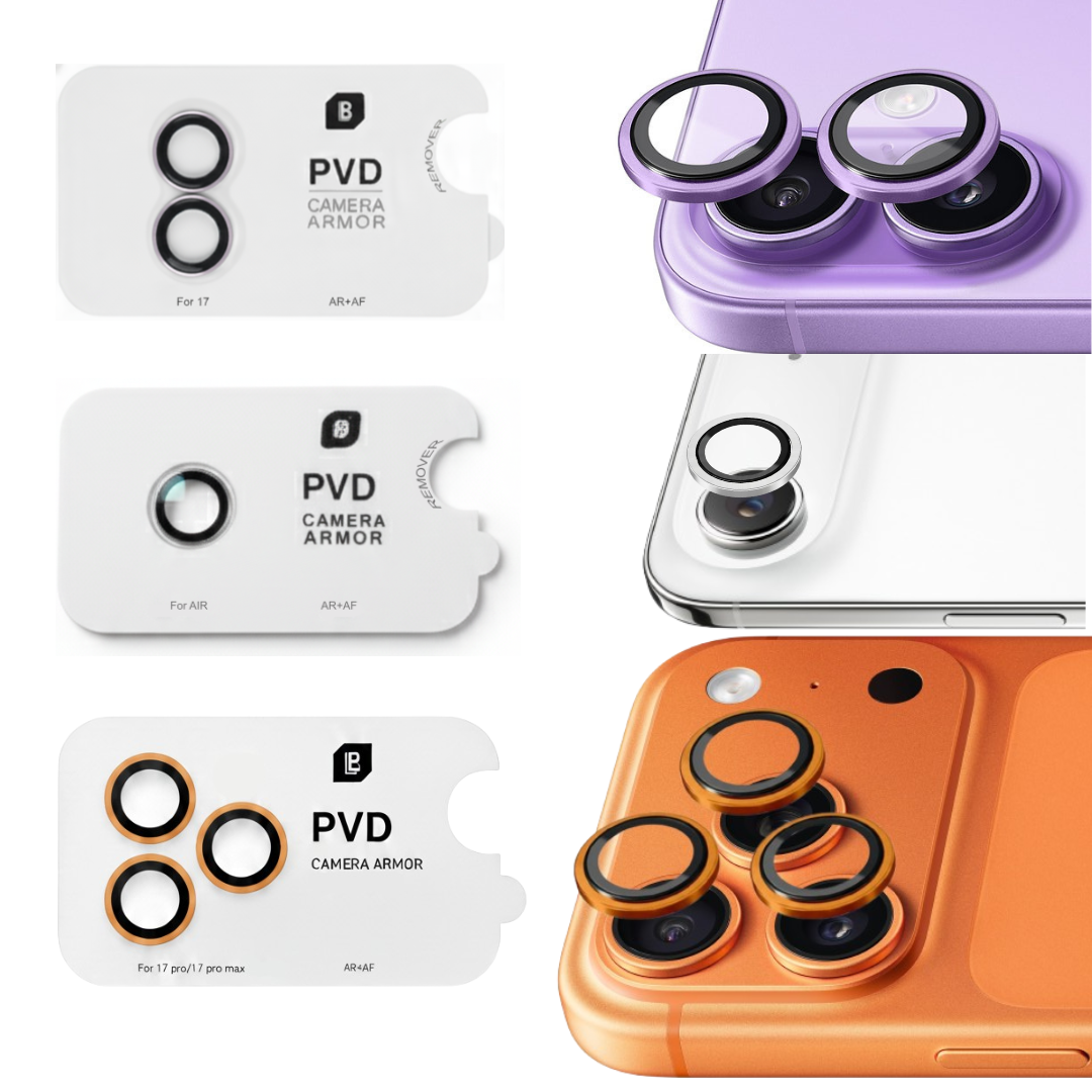 iPhone 17 Series : PVD Stainless Steel | Sapphire Glass Camera Rings