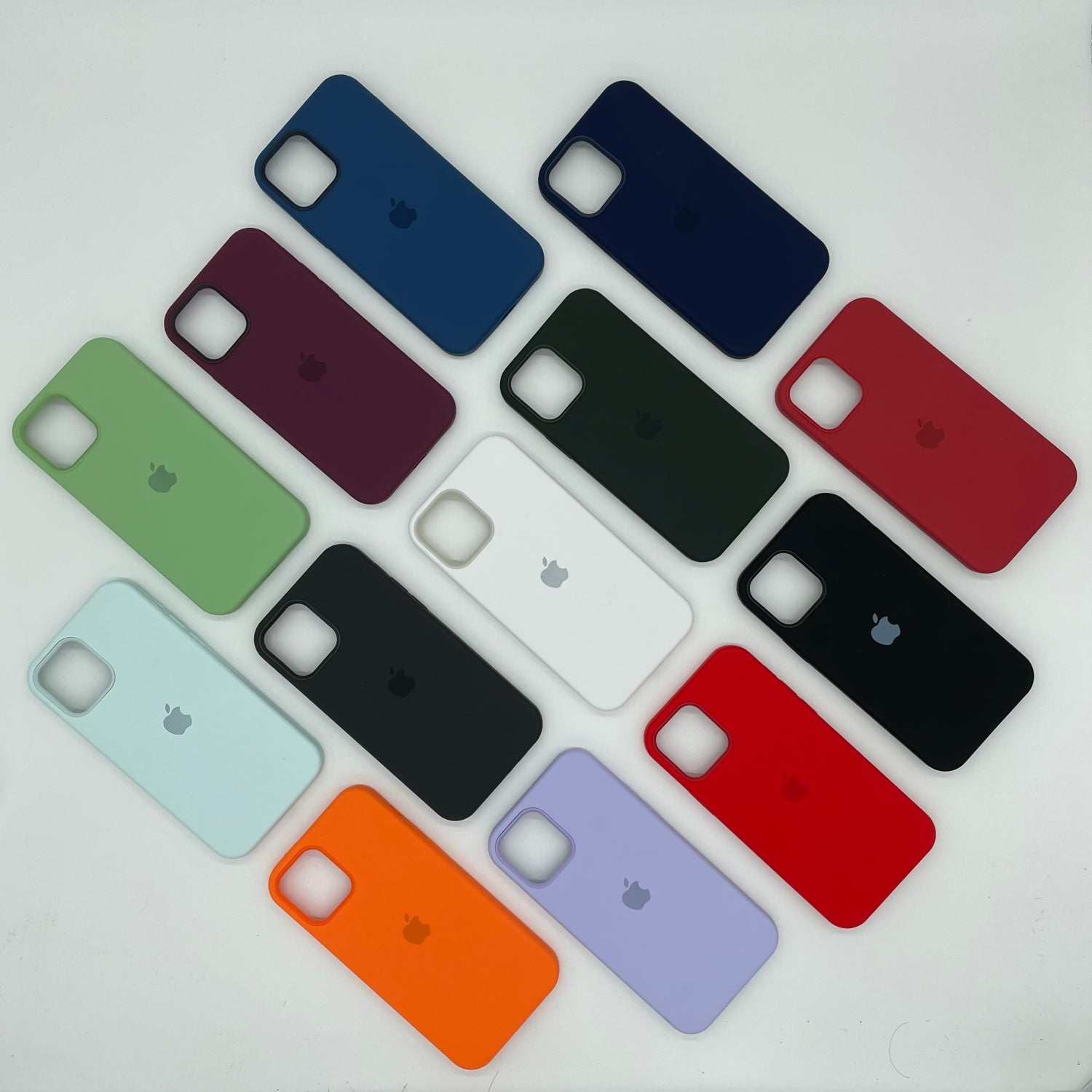 Premium Original Silicone Case with Camera Frame for iPhone 12 Series
