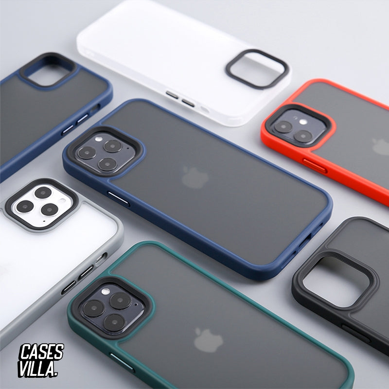 iPhone 12 Mini - Frosted Matte Drop & Camera Protection Case / Cover